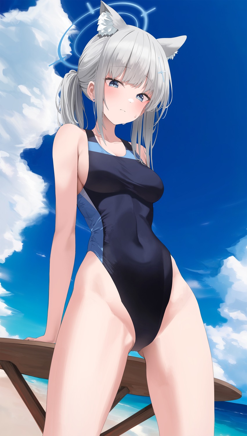 ju-ok blue archive sunaookami shiroko animal ears halo nekomimi swimsuits | #1106344 | yande.re